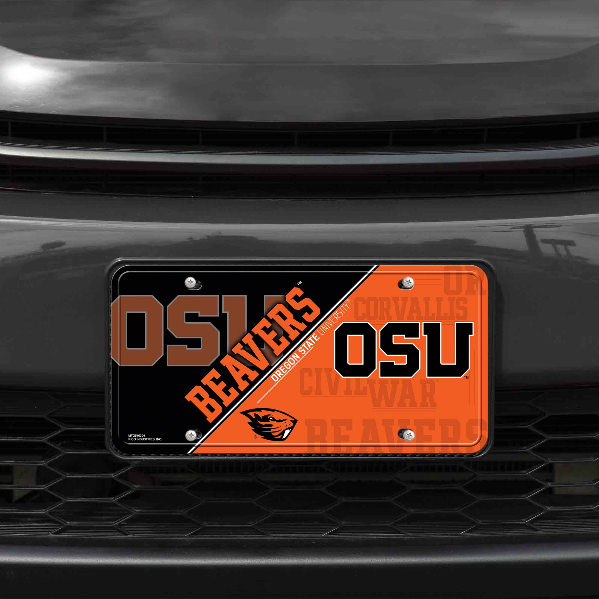 Rico Industries NCAA Unisex-Adult Metal License Plate Tag Oregon State ...