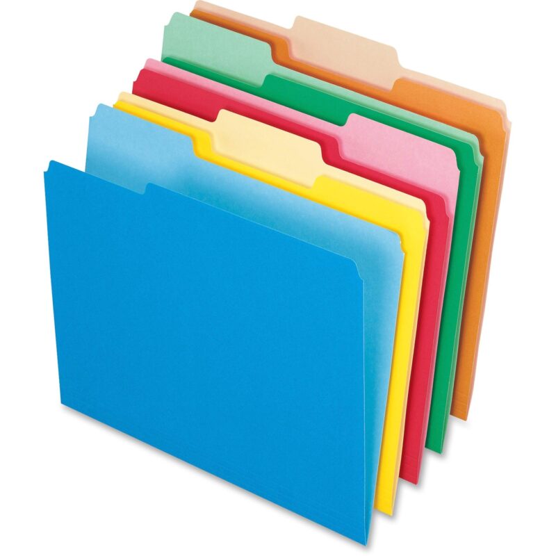 Pendaflex Two-Tone Color File Folders, Letter Size, Assorted Colors, 1/ ...
