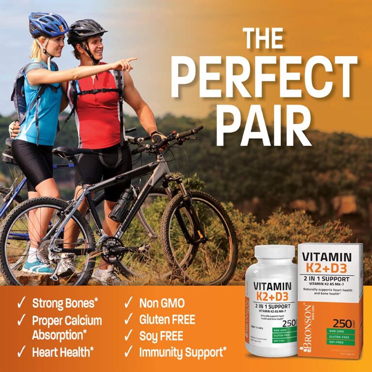 Bronson Vitamin K2 Mk7 With D3 Supplement Non Gmo Formula 5000 Iu