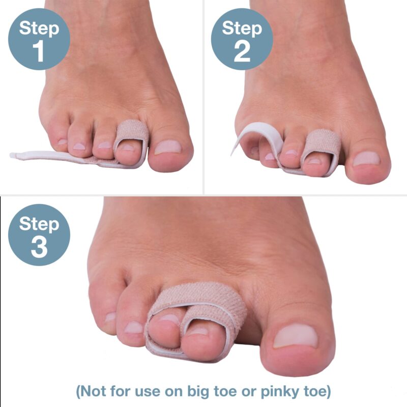 ZenToes Reusable Fabric Buddy Wraps For Broken Toes, Hammertoe ...