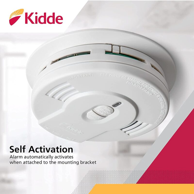 Kidde Smoke Detector, 10-Year Battery, LED Indicators, Replacement ...