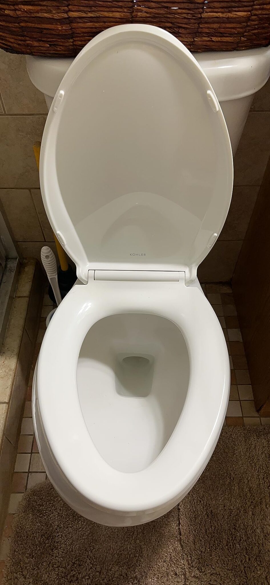 KOHLER 4636-RL-0 Cachet ReadyLatch Elongated Toilet Seat, Quiet-Close ...