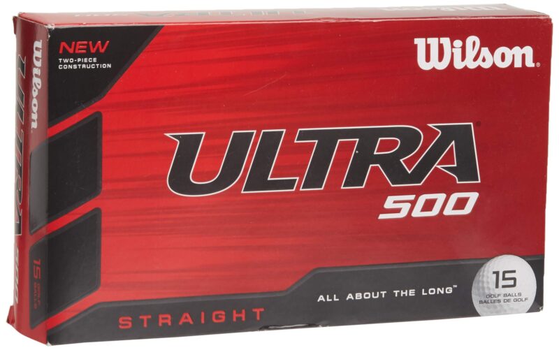 Wilson Ultra 500 Straight Golf Ball (15-Pack), White - Swiftsly