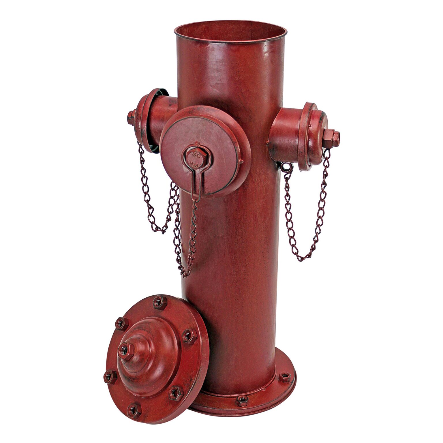 Design Toscano Vintage Metal Fire Hydrant Statue Large Container - Swiftsly
