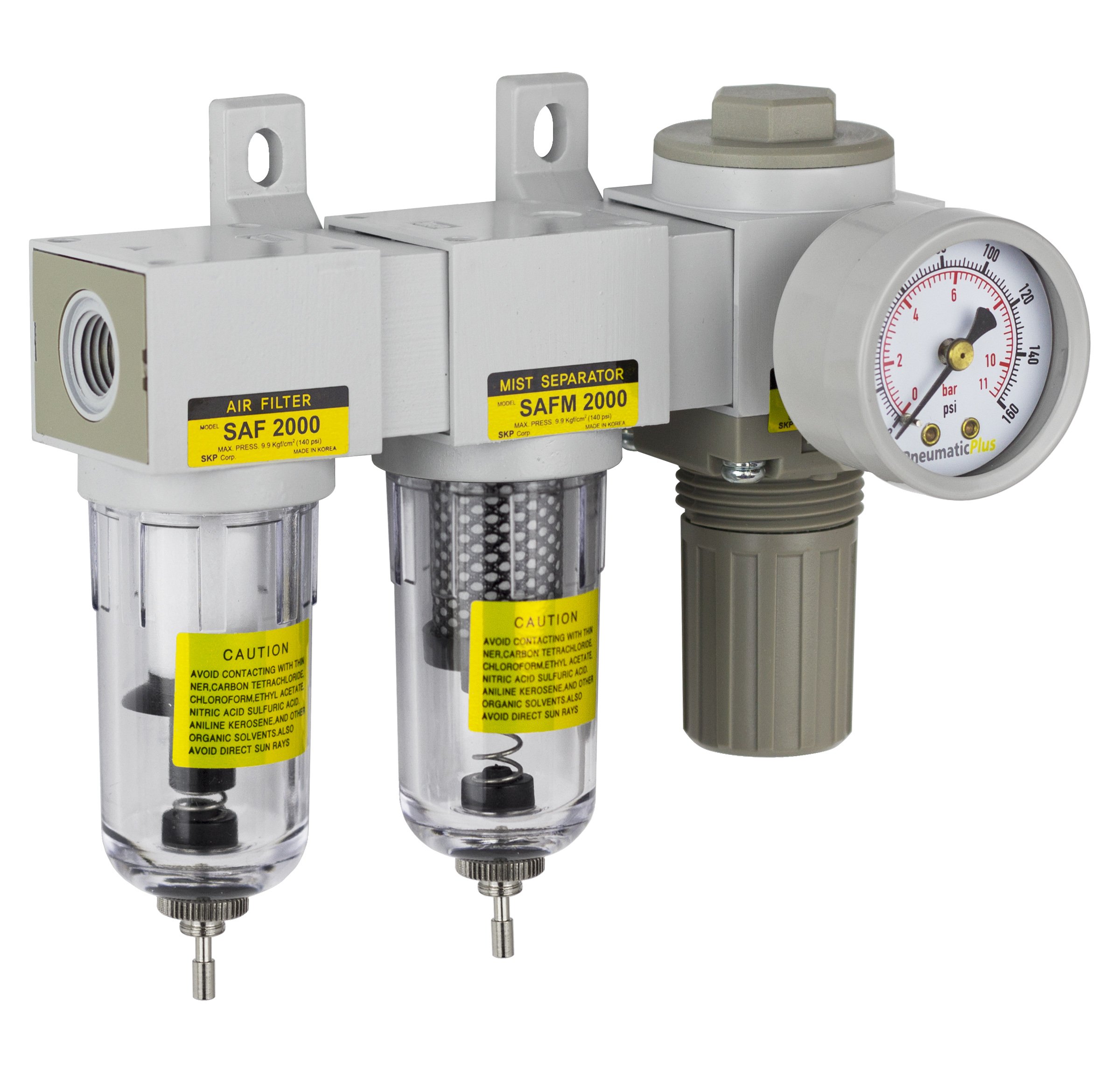 PneumaticPlus SAU2030M-N02G Mini Three Stage Air Drying System, 1/4 ...