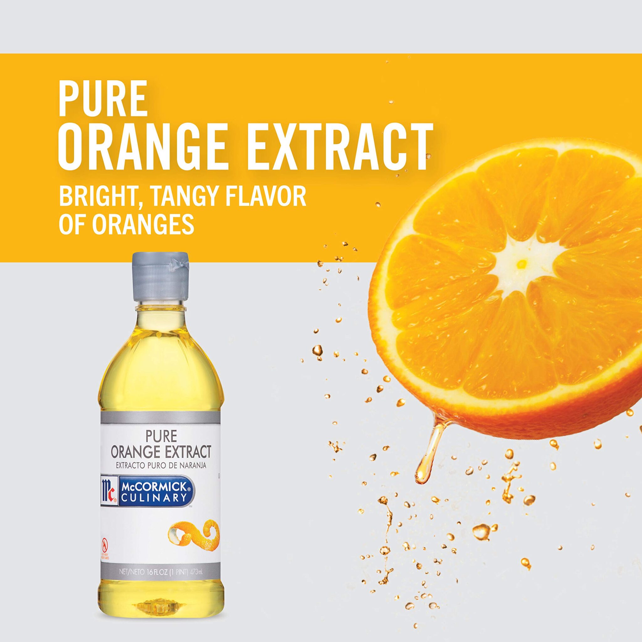 McCormick Culinary Pure Orange Extract, 16 Fl Oz - One 16 Fluid Ounce ...