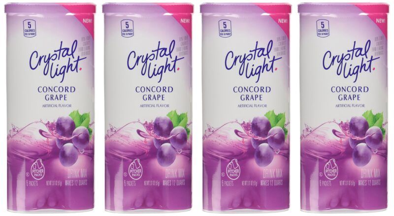 Crystal Light Concord Grape Drink Mix (Pack Of 4) 2.01 Ounce (Pack Of 4 ...