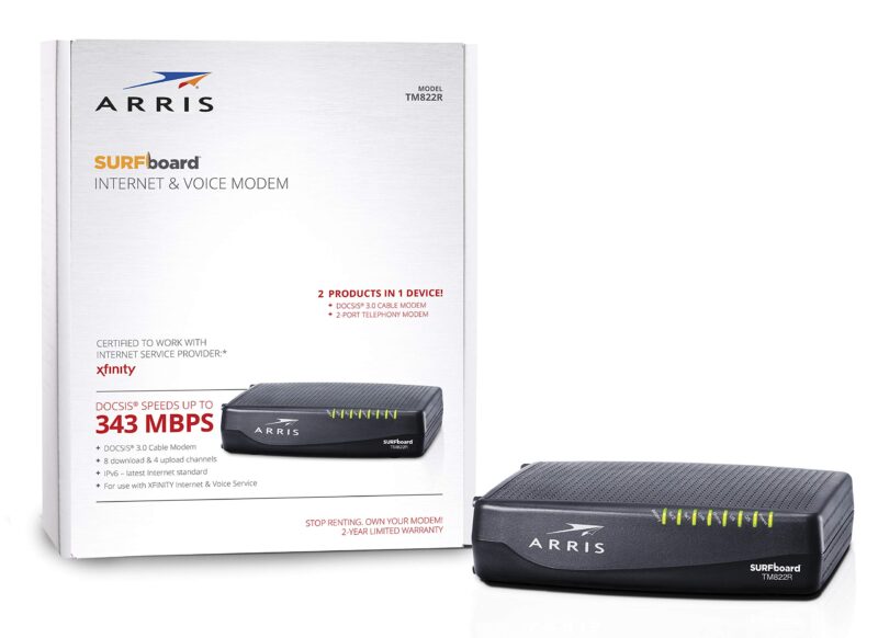 ARRIS Surfboard Docsis 8X4 Cable Modem / Telephone Certified For ...