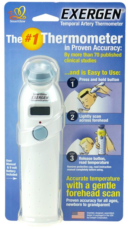 Exergen Temporal Scan Forehead Artery Baby Thermometer Tat-2000c ...