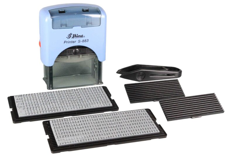 Shiny Self Inking Custom Text Printing Kit (S-883) 印字サイズ(18×47mm ...