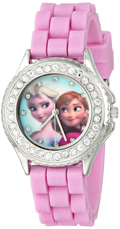 Disney Kids' FZN3554 Frozen Anna And Elsa Rhinestone-Accented Watch ...
