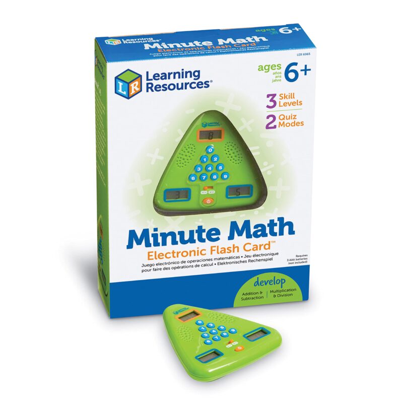 Learning Resources Minute Math Electronic Flash Card, Homeschool, Early ...