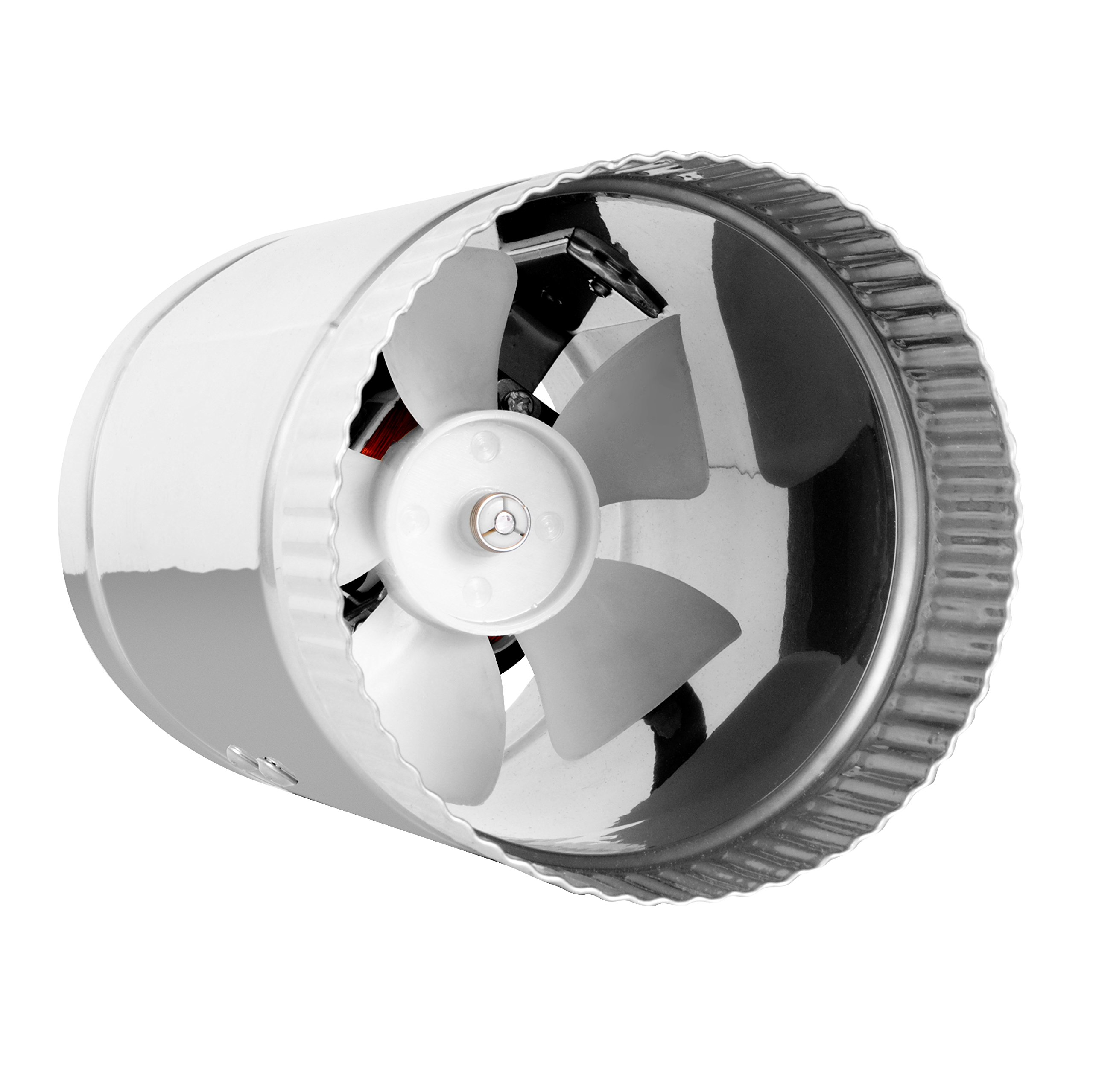 TerraBloom 4" (100mm) Inline Fan - 100 CFM, Metal Duct Fan, ETL Listed ...