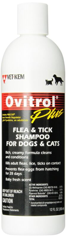 Vet-Kem Ovitrol Plus Flea And Tick Shampoo For Pets, 12-Ounce - Swiftsly