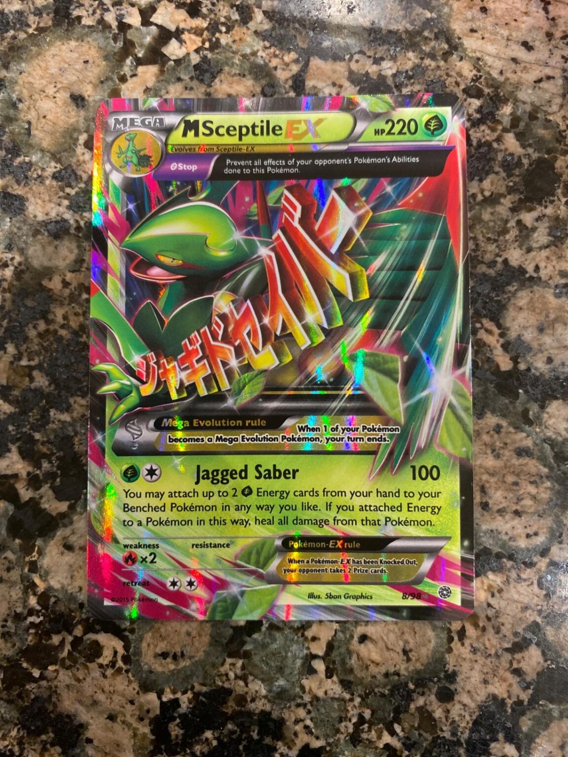 Mega/M Sceptile EX (XY Ancient Origins #8/98) Rare/Holo-Foil Pokemon ...