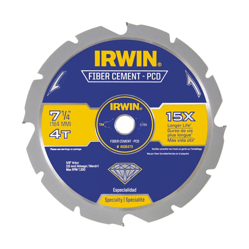 IRWIN Tools Polycrystalline Diamond-Tipped Fiber Cement Circular Saw ...