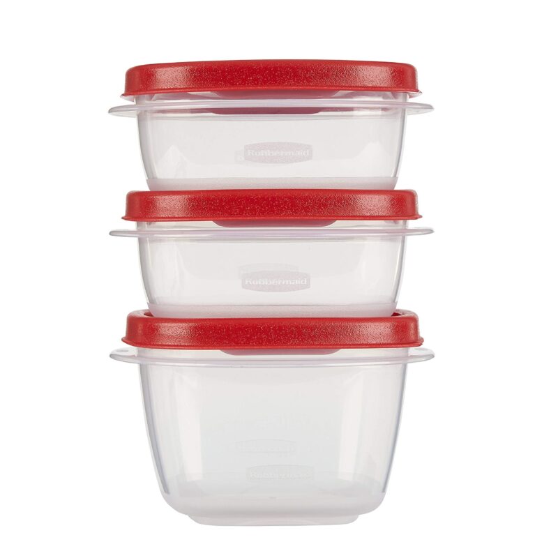 Rubbermaid Easy Find Lids Food Storage Containers, Racer Red, 6-Piece ...