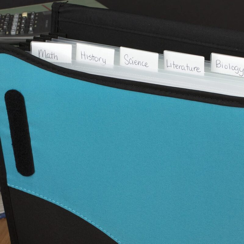 Five Star Expanding File Folder, 8-Pocket Expandable File Folder, Teal ...