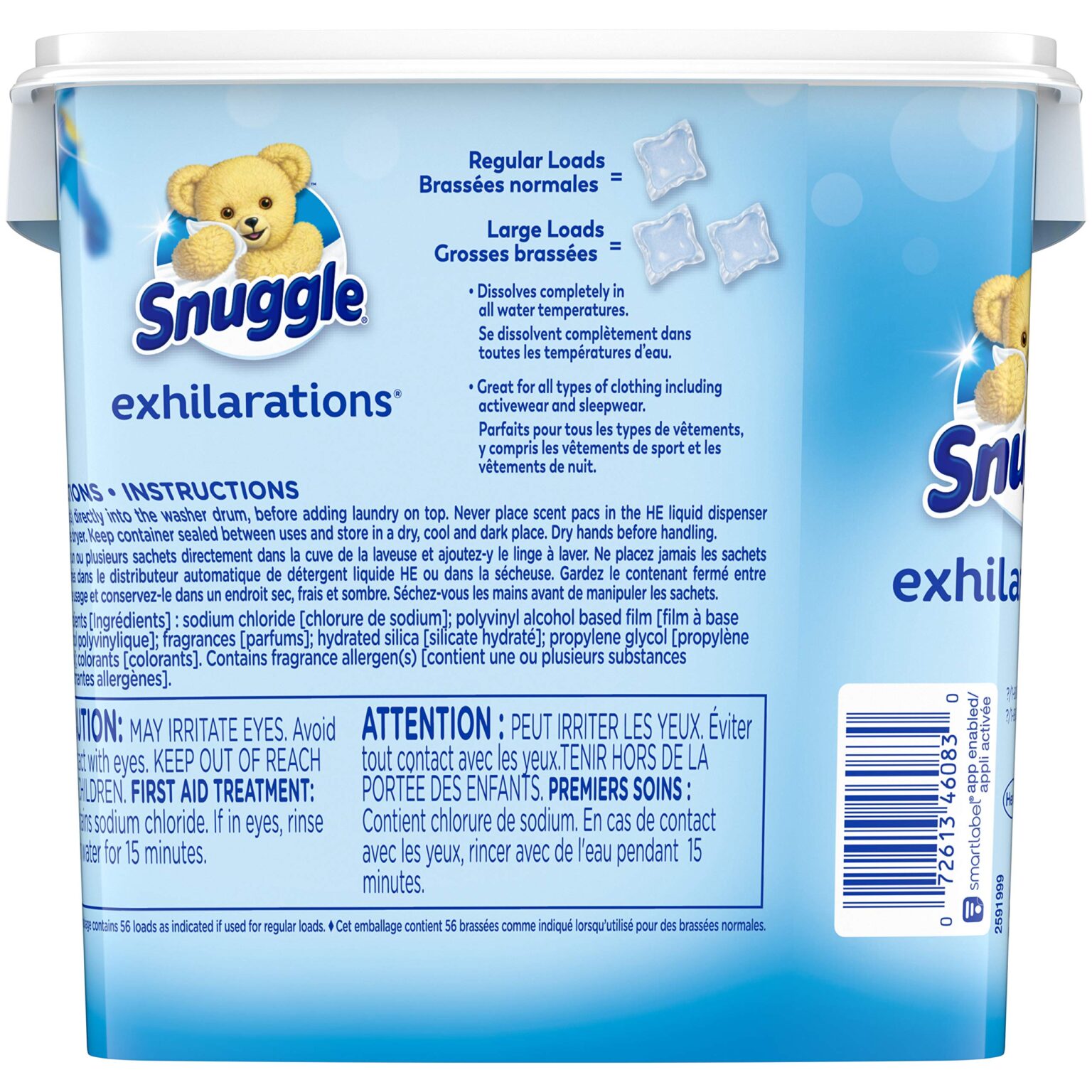 Snuggle Exhilarations In Wash Laundry Scent Booster Pacs, Blue Iris ...