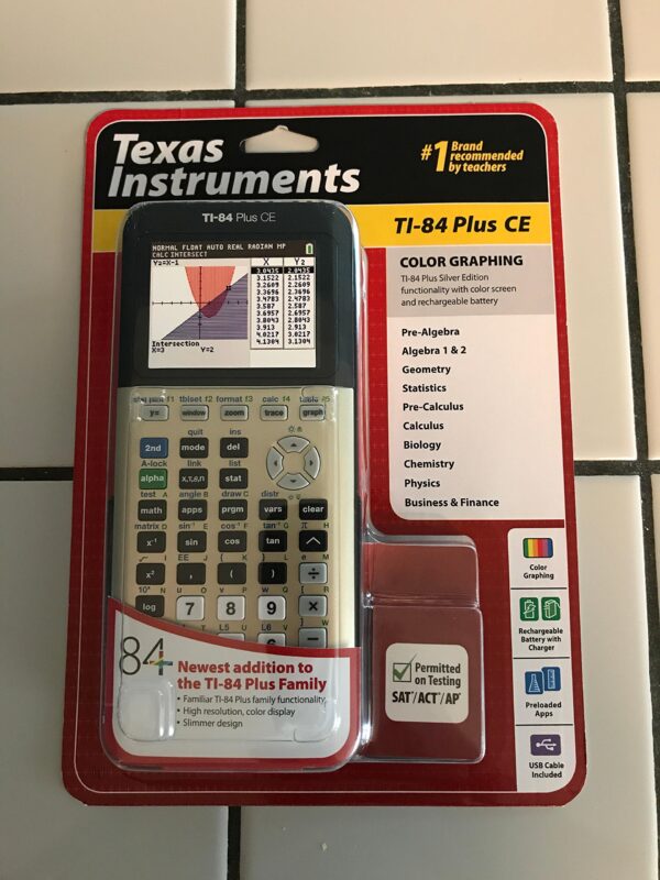 Texas Instruments TI-84 Plus CE Graphing Calculator, Gold - Swiftsly