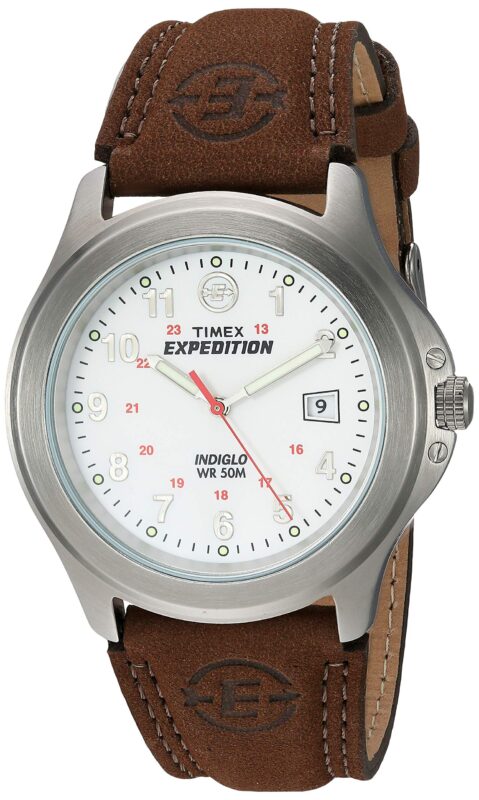 Timex Men's T47012 Expedition Metal Field Brown/White - Swiftsly