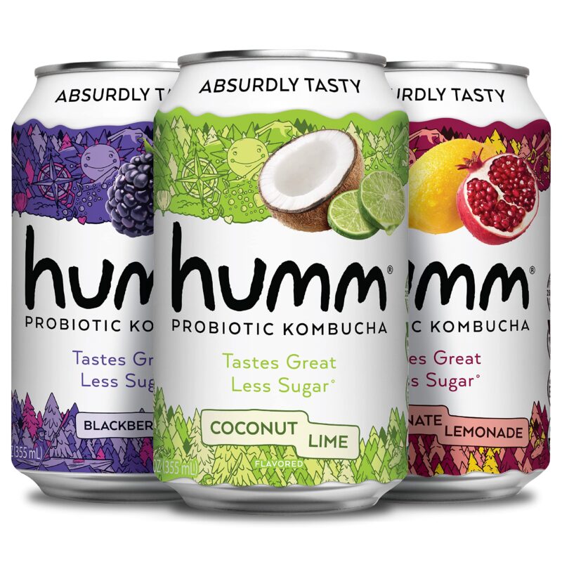 Humm Kombucha Paradise Variety Pack - 2 Billion Probiotics For Gut ...