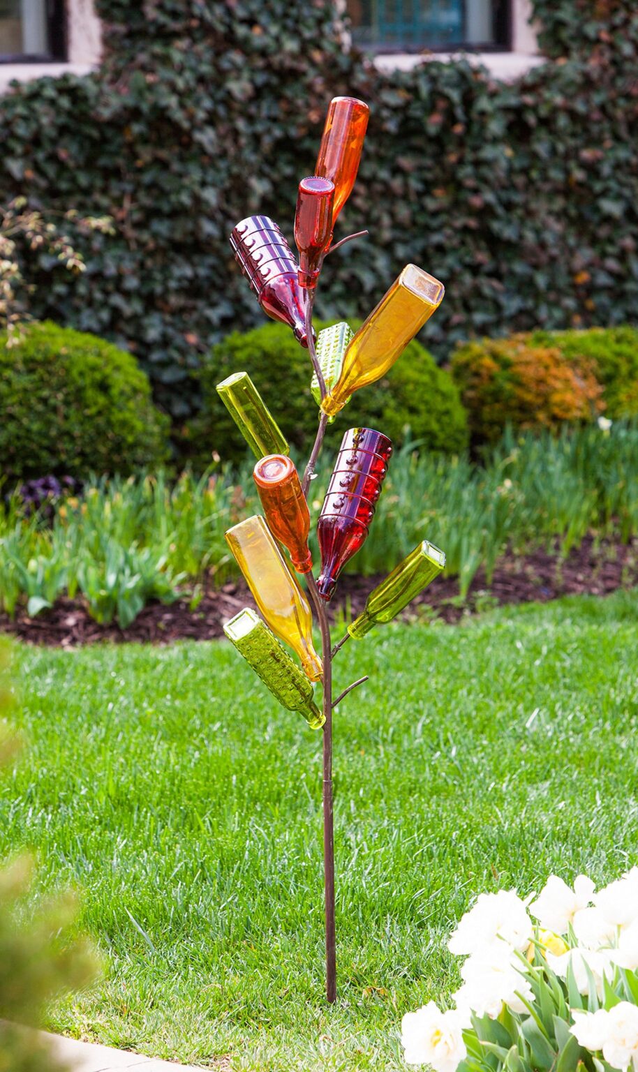 Evergreen Classic Glass Bottle Tree | Made Of Rustproof Metal | 63 ...