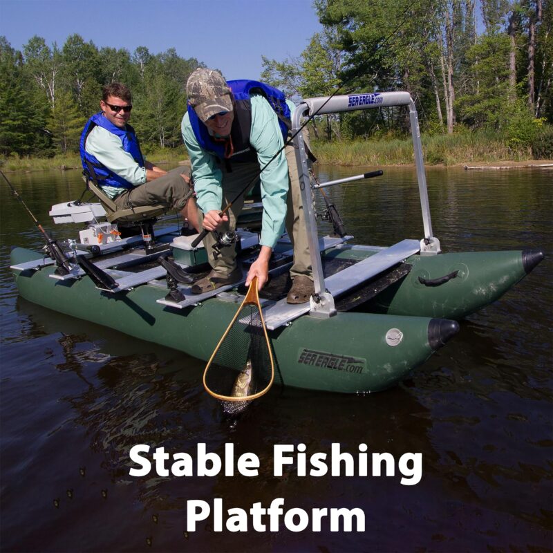 Sea Eagle 375fc FoldCat 1-2-Persons Inflatable Fishing Pontoon Boat ...