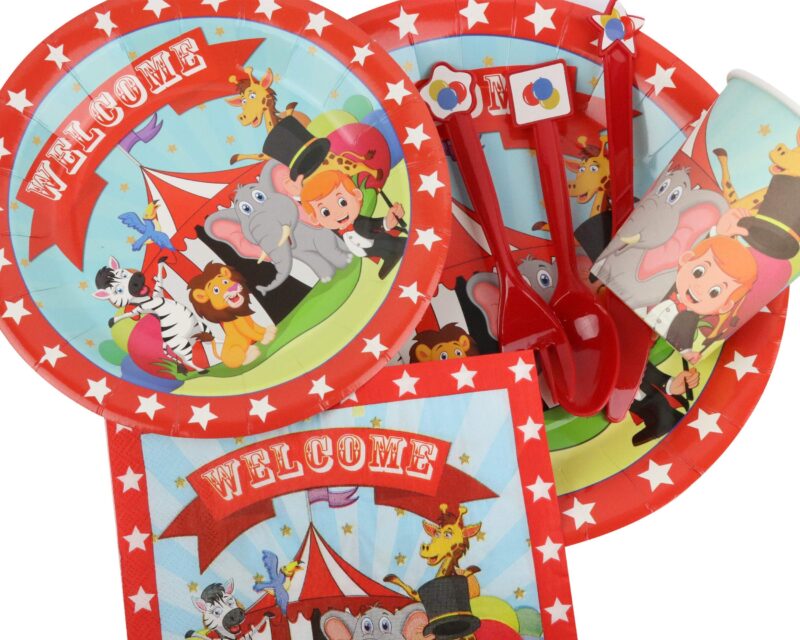 Circus Carnival Birthday Party Supplies 142 Piece Kit Paper Plates ...