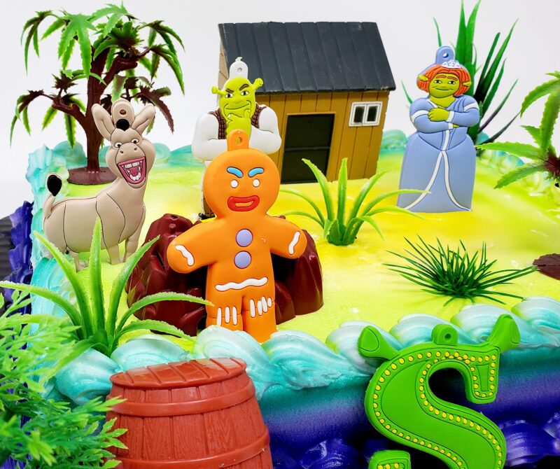 SHREK Birthday Cake Topper Set Featuring Shrek Cake Topper Figure And ...